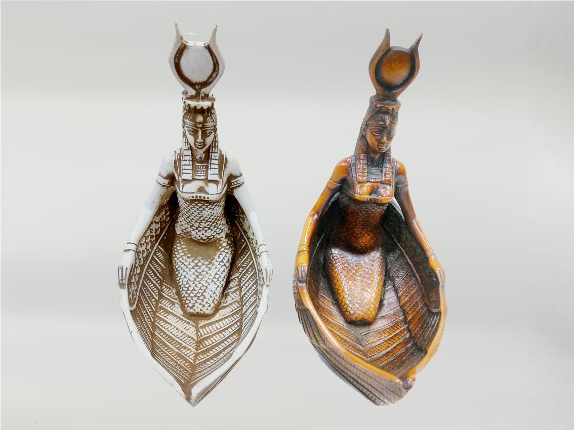 The Goddess Isis. Isis Statue in the Shape of a Boat. Isis Jewelry Box ...