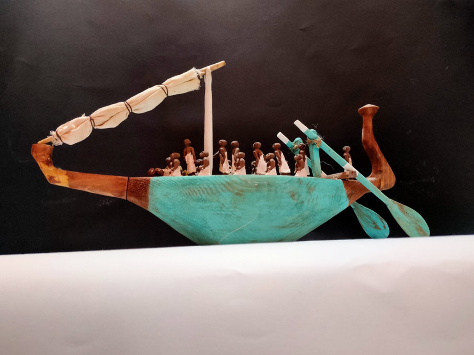 Rare and Distinctive Model of an Ancient Egyptian Wooden Boat (made in ...