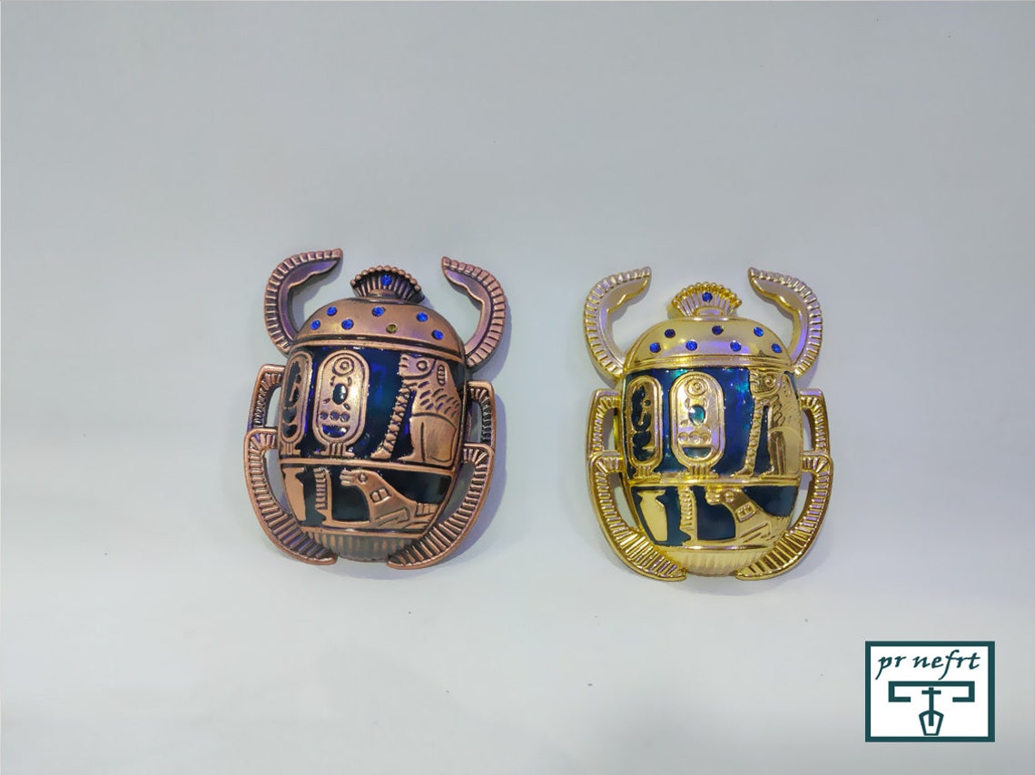 Egyptian Scarab Pharaonic Scarab. Scarab of Glazed Metal. - Etsy