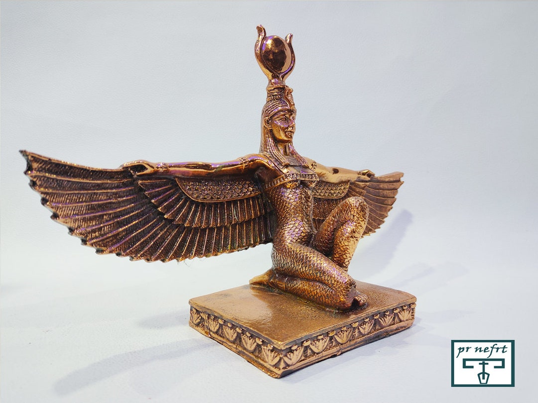 Statue of the Goddess Isis. Copper Statue. A Rare Statue of the Goddess ...