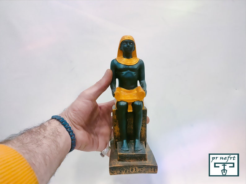 Imhotep Statue. Seated Statue. Imhotep. Made in Egypt 22cm - Etsy