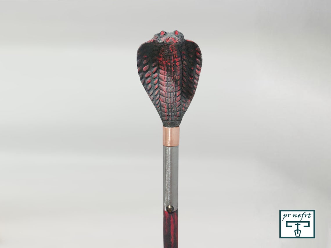 The Pharaonic Cobra Scepter the Pharaonic Priest's | Etsy