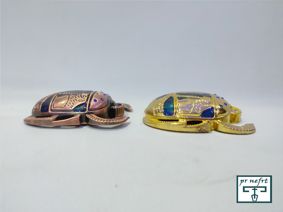 Egyptian Scarab Pharaonic Scarab. Scarab of Glazed Metal. - Etsy