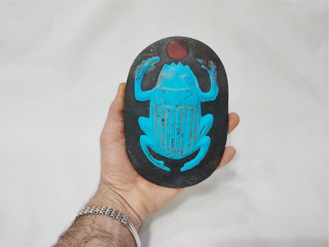 Scarab Wall Painting, Ancient Egyptian Scarab. Rare Antique Piece. the ...