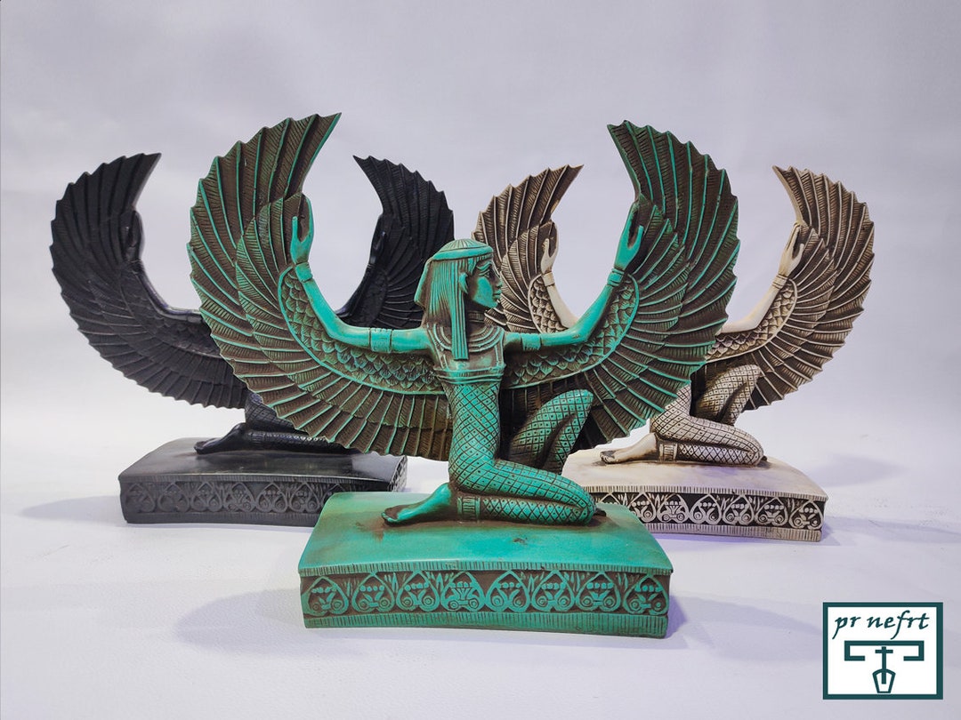A Unique Winged Isis Statue, Carefully Made in Egypt - Available in 3 ...