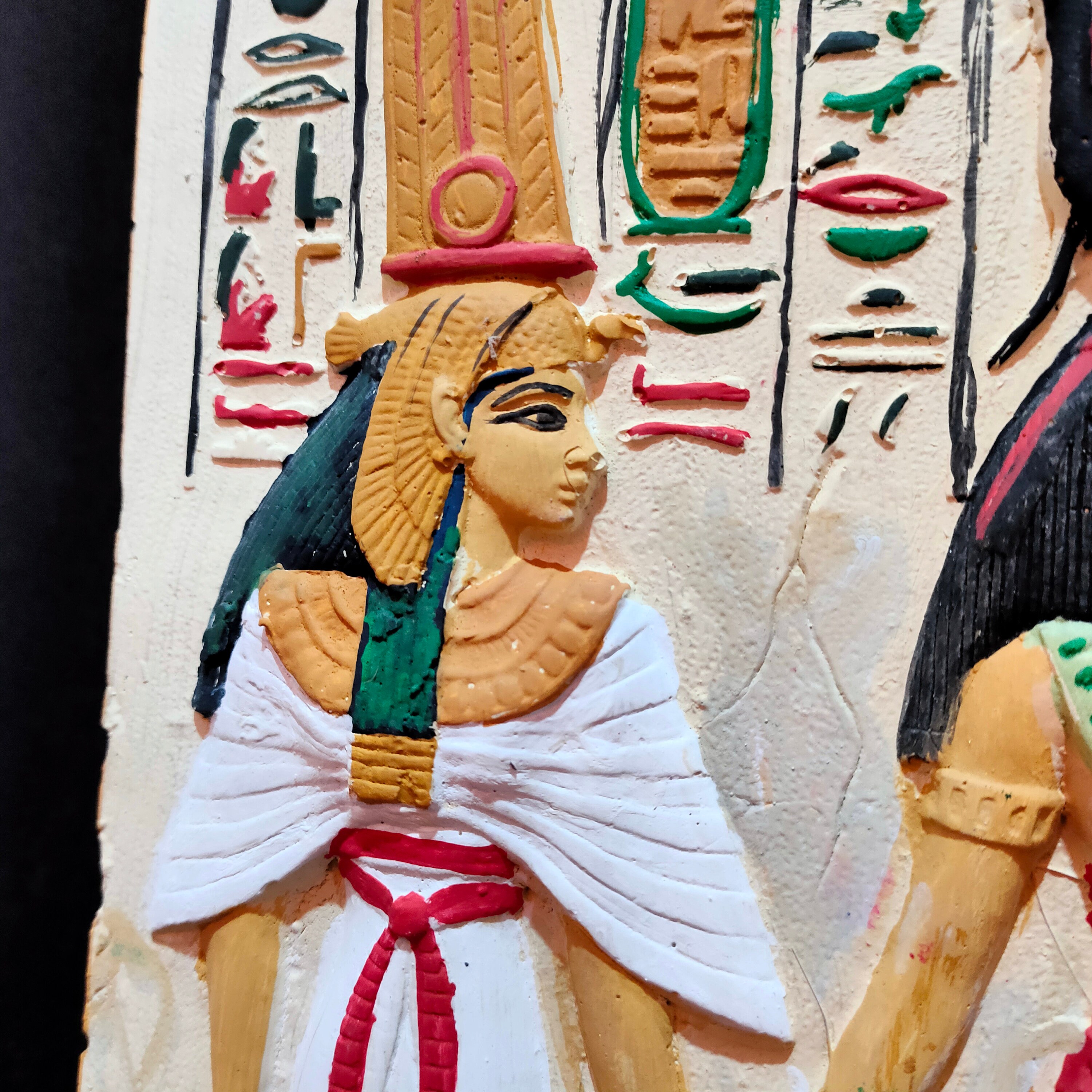 A Unique Wall Painting of Queen Nefertari Accompanied by Hathor, a ...