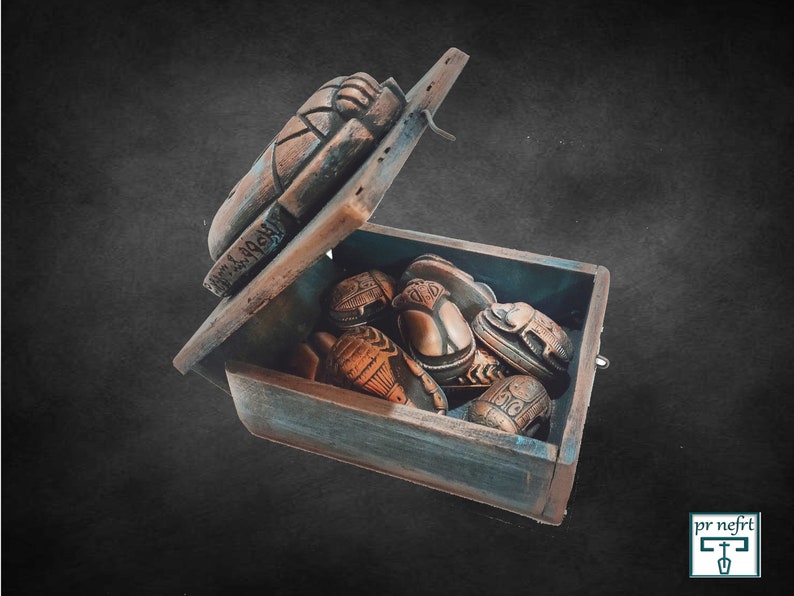 Antique Scarab Box A Rare Box Topped With a Large Scarab and | Etsy