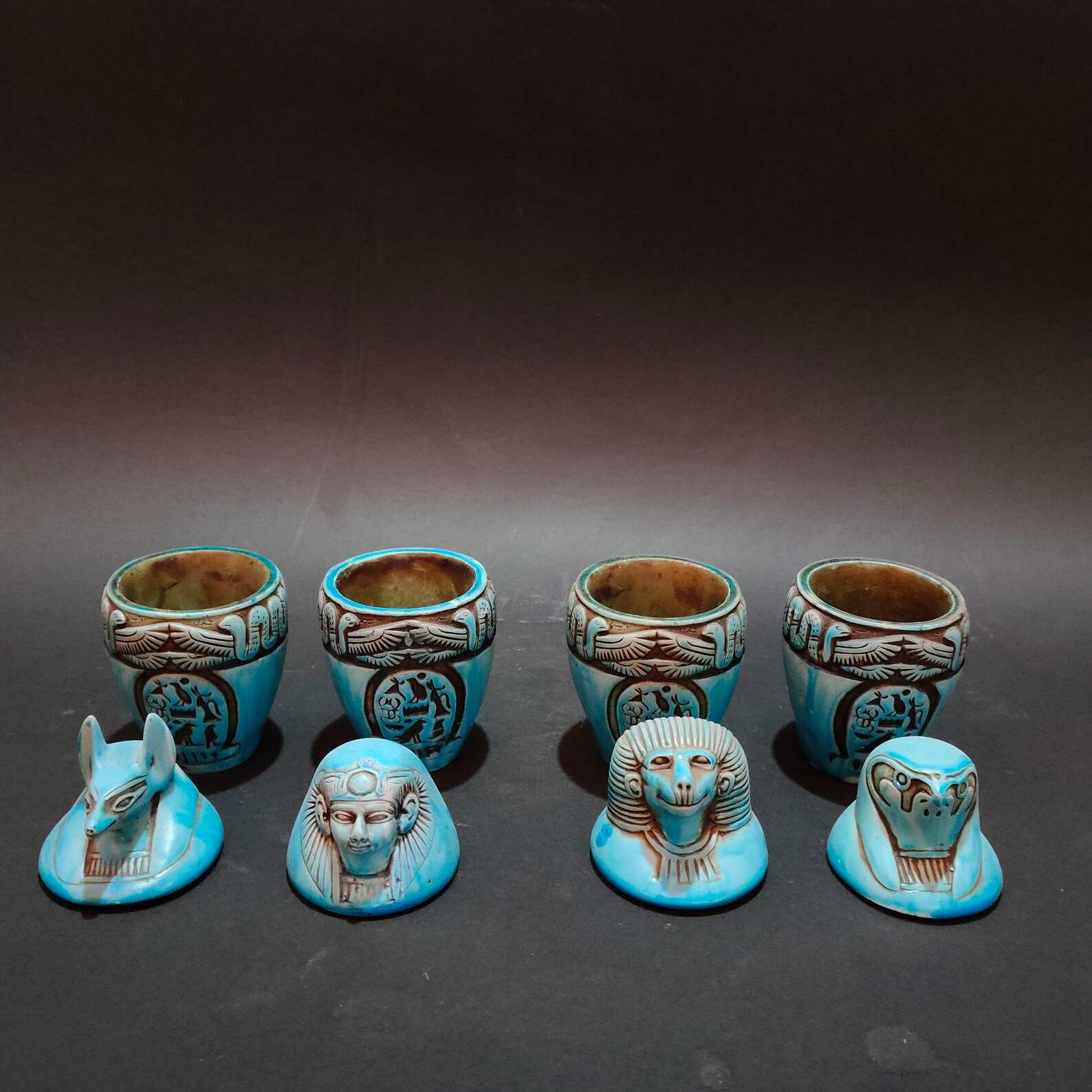 The Distinctive Canopic Jars Collection Made by Hand in Egypt - Etsy