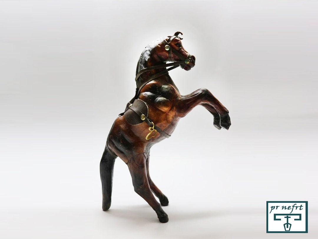 Antique Leather Horse. Handcrafted From Genuine Leather. Arabic Horse ...