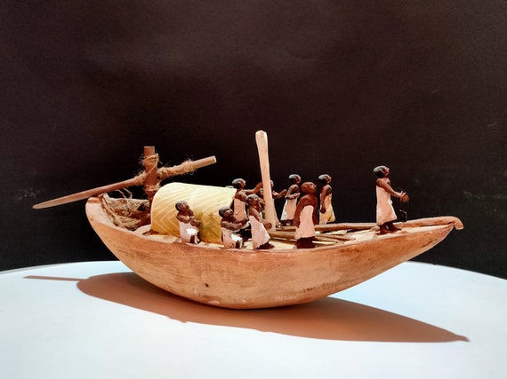 Ancient Egyptian Wooden Boat Model reproduction made in | Etsy