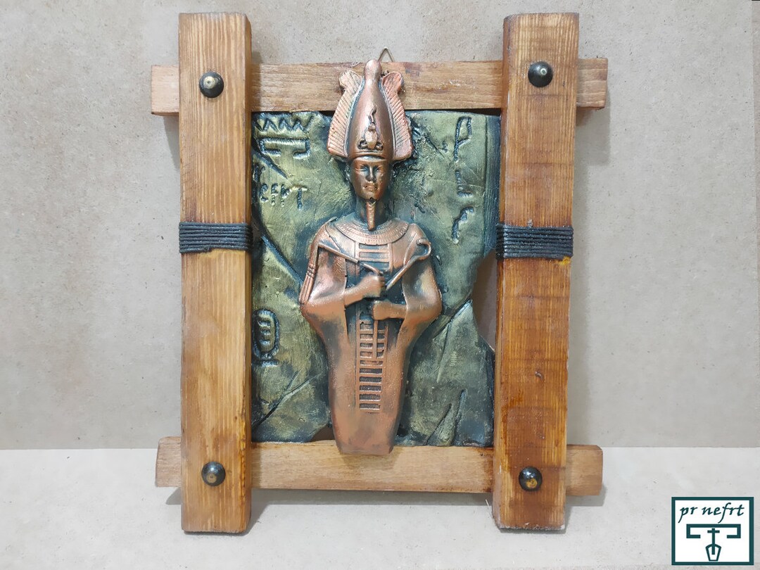 Rare and Distinguished. A Mural of the God Osiris . Osiris Altar Statue ...