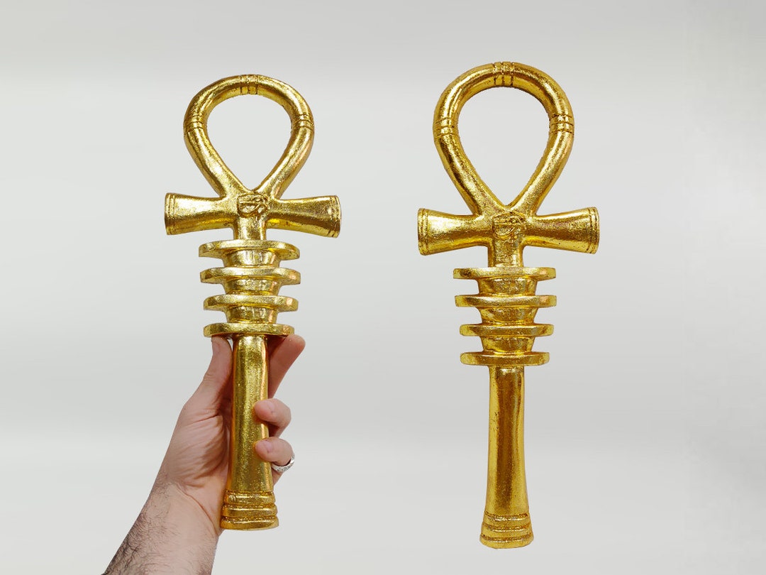 The Key to Life. Ankh. Scepter. Djed Column. Pharaonic Legend. 24 Karat ...