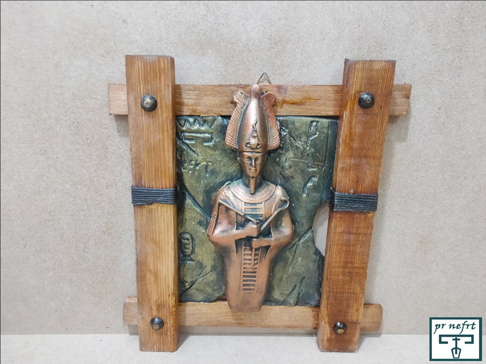 Rare and Distinguished. A Mural of the God Osiris . Osiris Altar Statue ...
