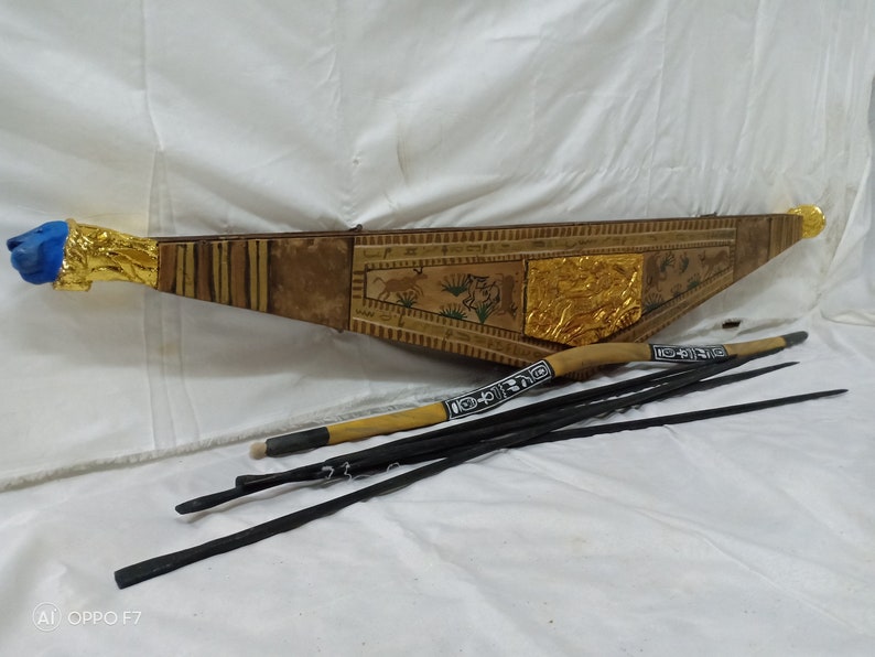 Ancient Egyptian Quiver, Bow and Arrow. Tutankhamun's Bow (made in ...