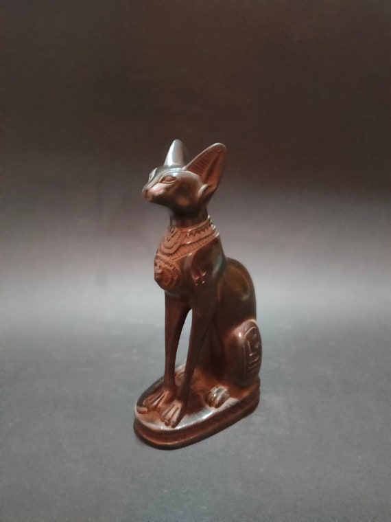 A Statue of the Goddess Bastet Stone Black Made in Egypt - Etsy