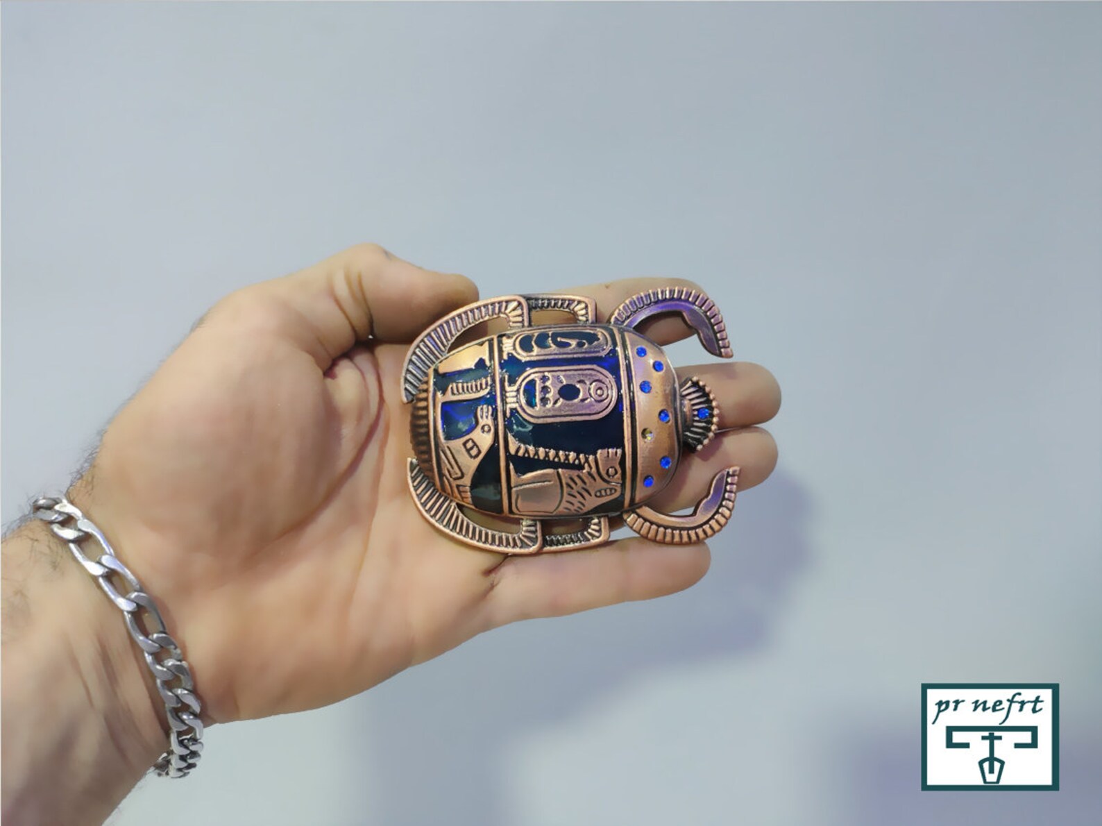 Egyptian Scarab Pharaonic Scarab. Scarab of Glazed Metal. - Etsy