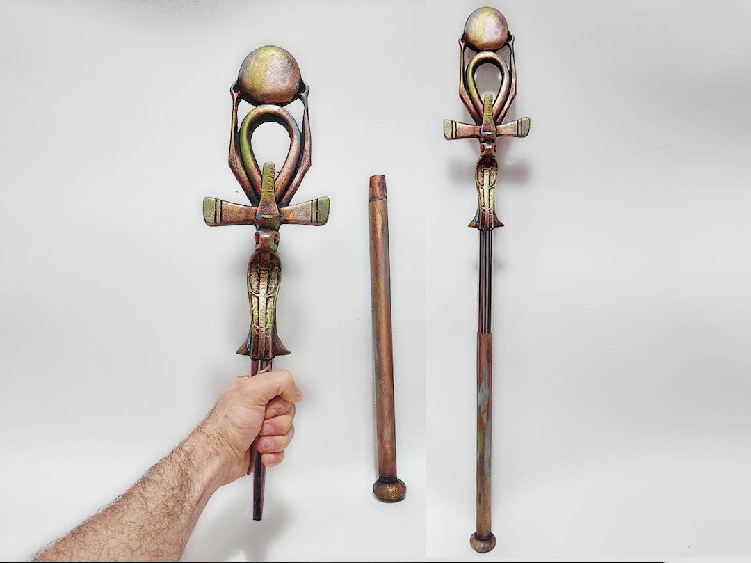 Scepter. Scepter of Power. Mace of Protection. Ankh Scepter. Pharaonic ...