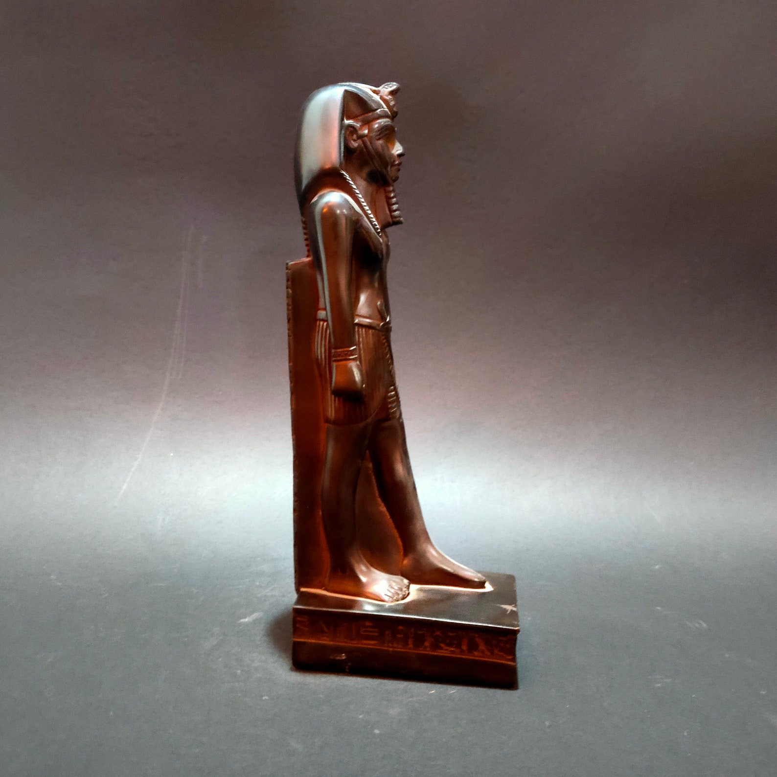 Statue of Egyptian Pharaoh King Thutmose III, Black Solid Stone (made ...