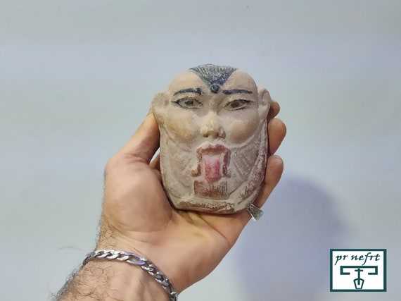 Bes Statue amazing and Unique Egyptian Statue God Bes Hand - Etsy