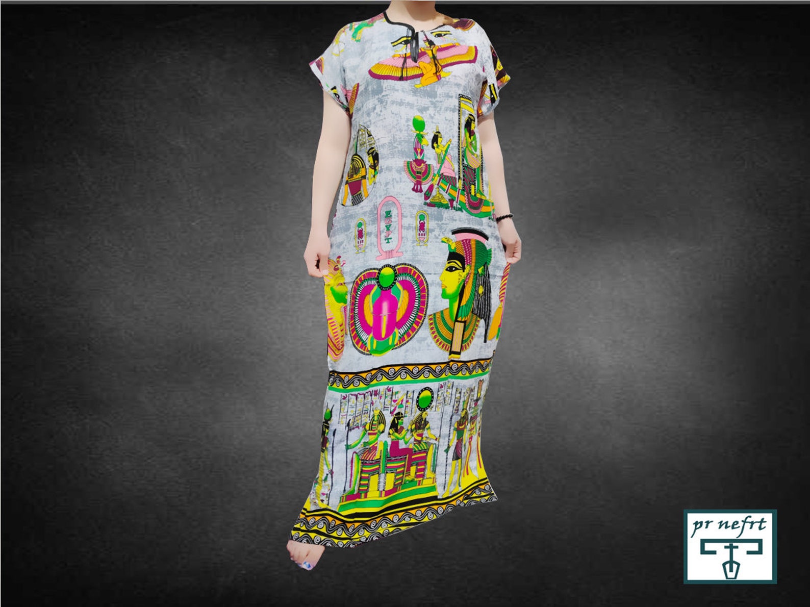 Egyptian Dress. Egyptian Queen Dress. Isis Dress. Caftan Embossed ...