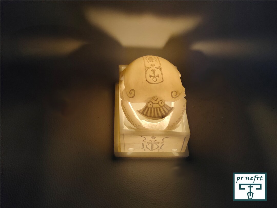 Egyptian Scarab. Alabaster Scarab. Candle Holder. A Scarab Made ...