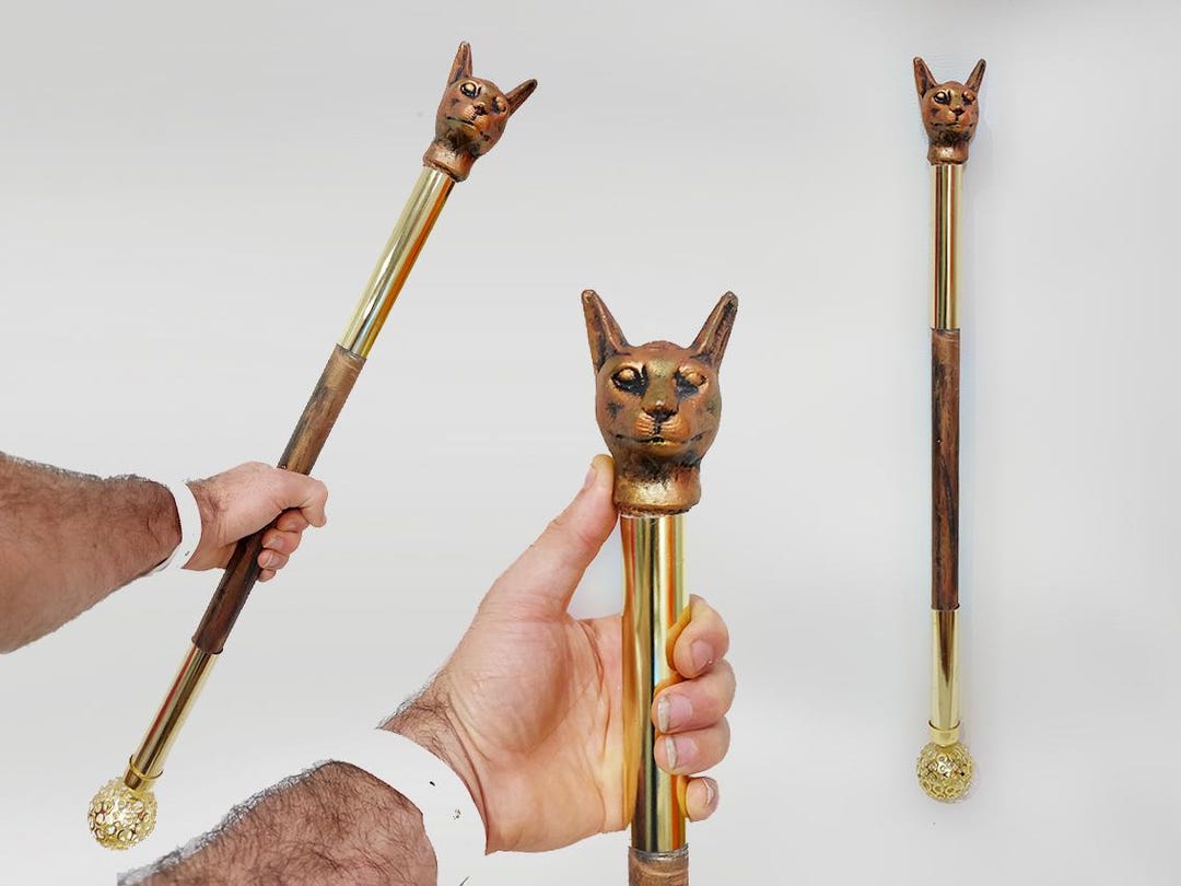 Goddess Bastet Scepter: Egyptian Mace, Handmade in Egypt - Etsy Canada