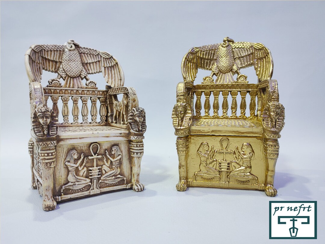 Unique Egyptian King Chair Jewelry Box, Egyptian Chair, Pharaonic Chair ...