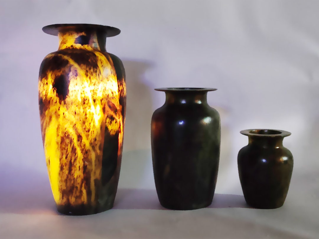 Alabaster Vase, Egyptian Alabaster Candle Holder,green Alabaster ...