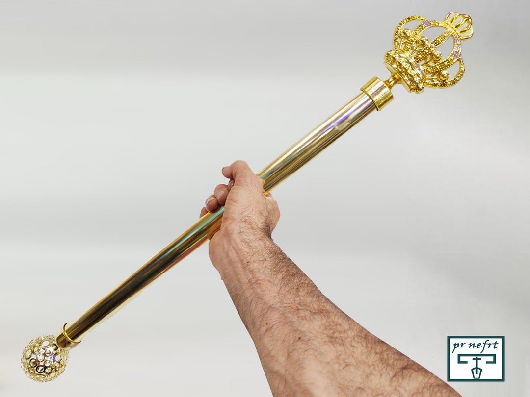 The Scepter of Kings. the Scepter of the Pharaohs. Mace. A Rare Scepter of Metal, Skillfully ...