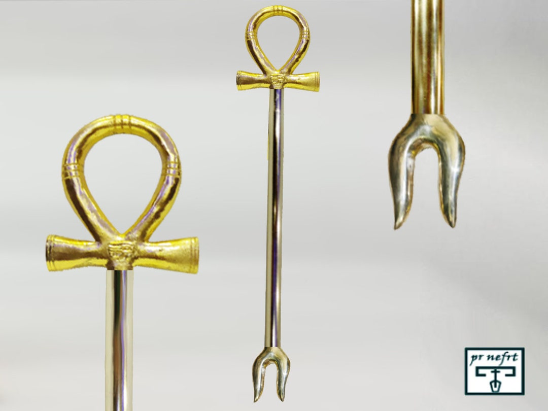 Ankh Scepter. the Scepter of Kings. Rare Pharaoh's Scepter. Gold Leaf ...