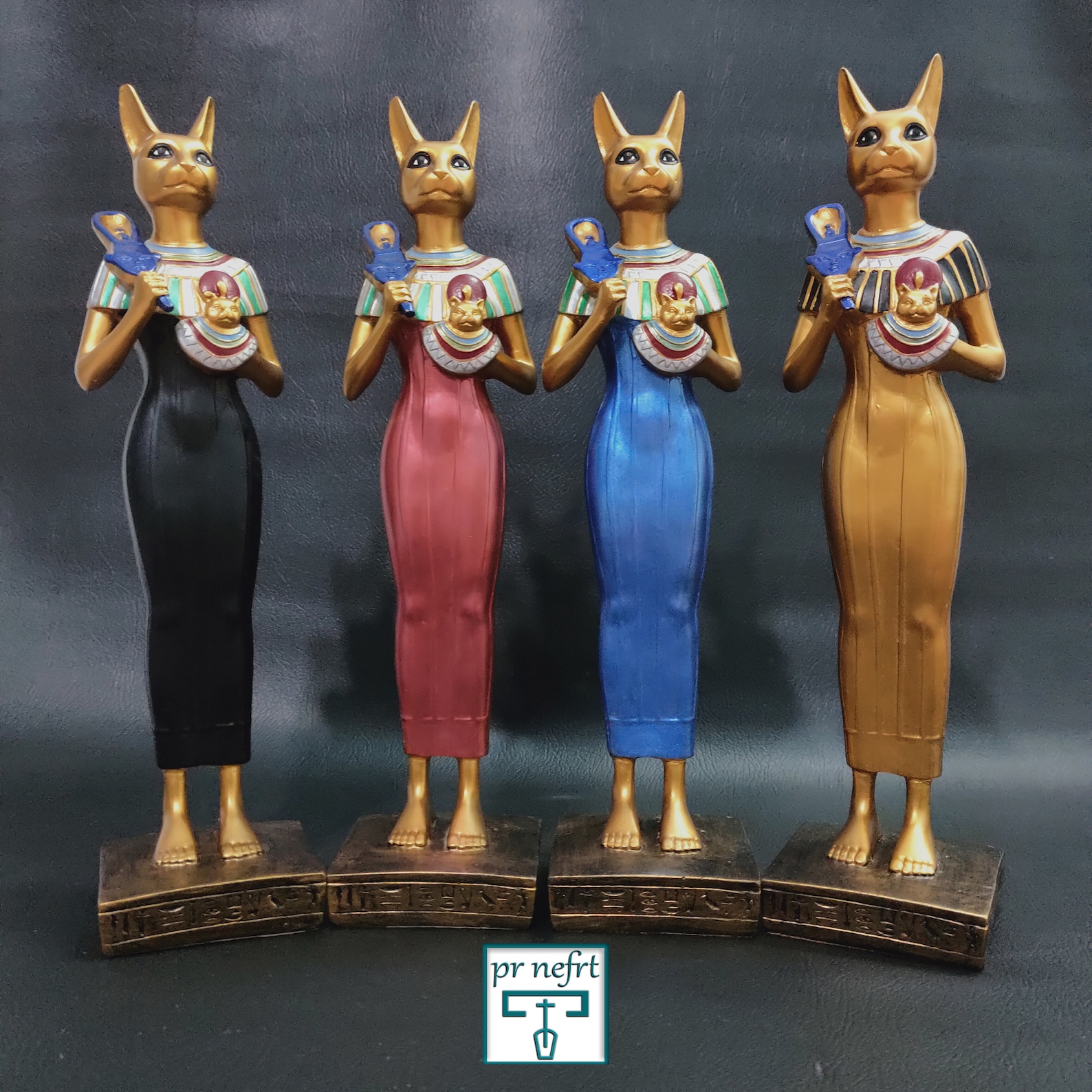A unique statue of the goddess Bastet available in 4 colors | Etsy