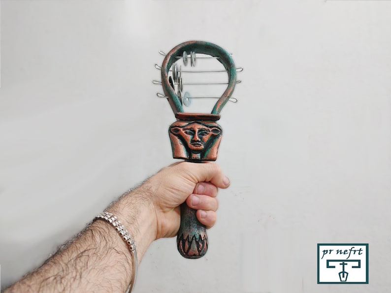The Sistrum of the Goddess Hathor. the Ancient Egyptian - Etsy