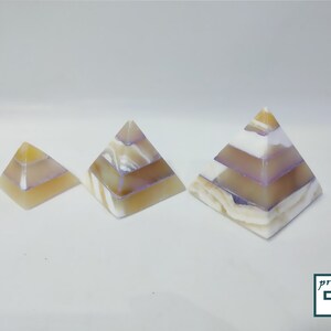 Giza Pyramids . the Magnificent Alabaster Pyramids, 3 Pieces Set of the ...