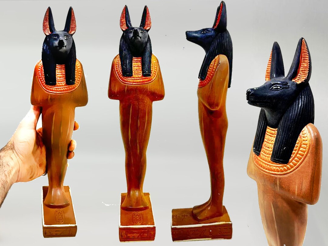 Unique Statue of Egyptian God Jackal .anubis Statue 15 Inche One of the ...