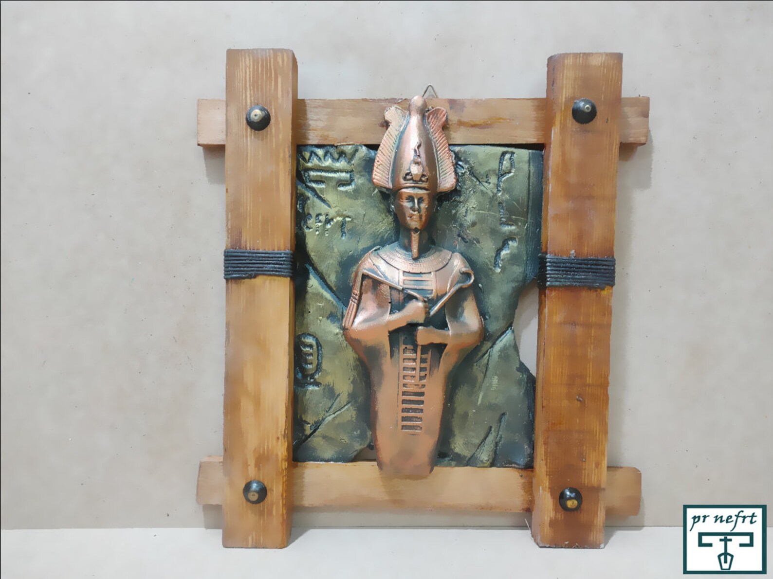 Rare and Distinguished. A Mural of the God Osiris . Osiris Altar Statue ...