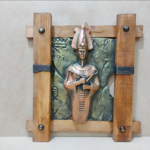 Rare and Distinguished. A Mural of the God Osiris . Osiris Altar Statue ...