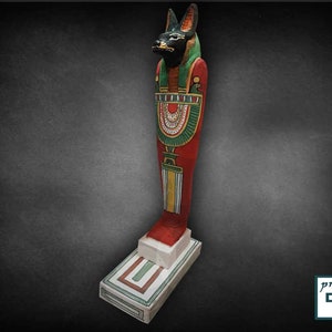 The Rare Discovery a Wooden Funeral Statue of the God Anubis, Museum ...