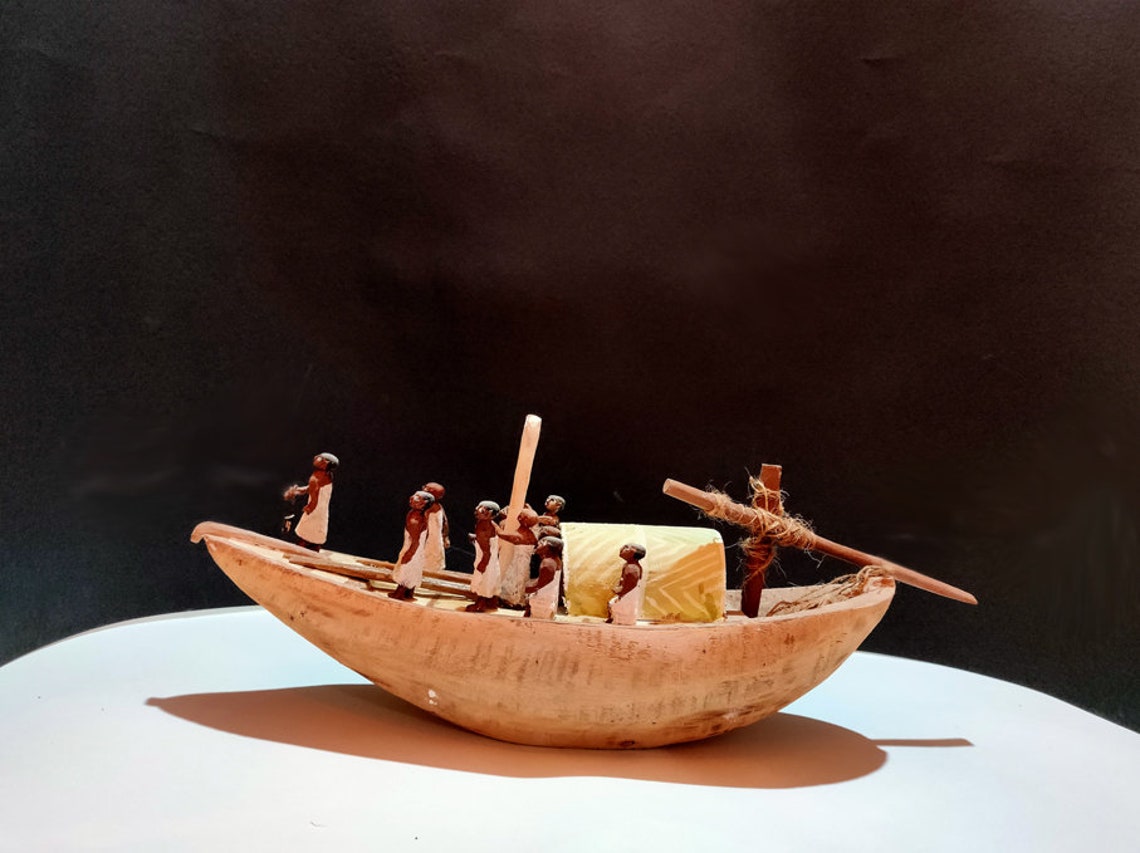 Ancient Egyptian Wooden Boat Model (reproduction) (made in Egypt) - Etsy
