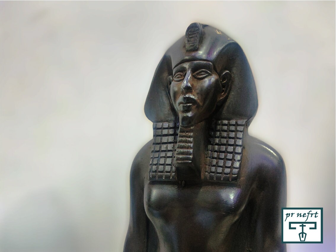 The Unique Statue of King Akhenaten a Heavy Solid Stone Made - Etsy