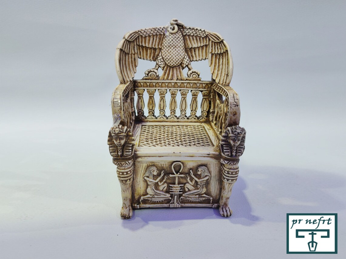 Unique Egyptian King Chair Jewelry Box, Egyptian Chair, Pharaonic Chair ...