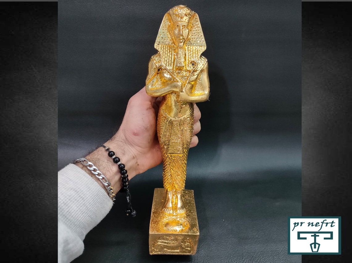 The Unique Statue of King Akhenaten24k Gold Leaf a Heavy - Etsy