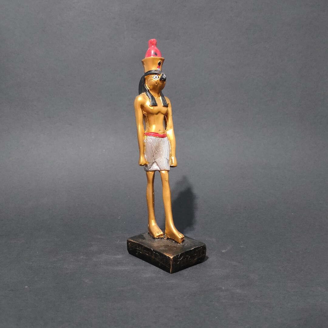 Vintage Horus Sun God Figurine - Miniature Egyptian God Horus Altar ...