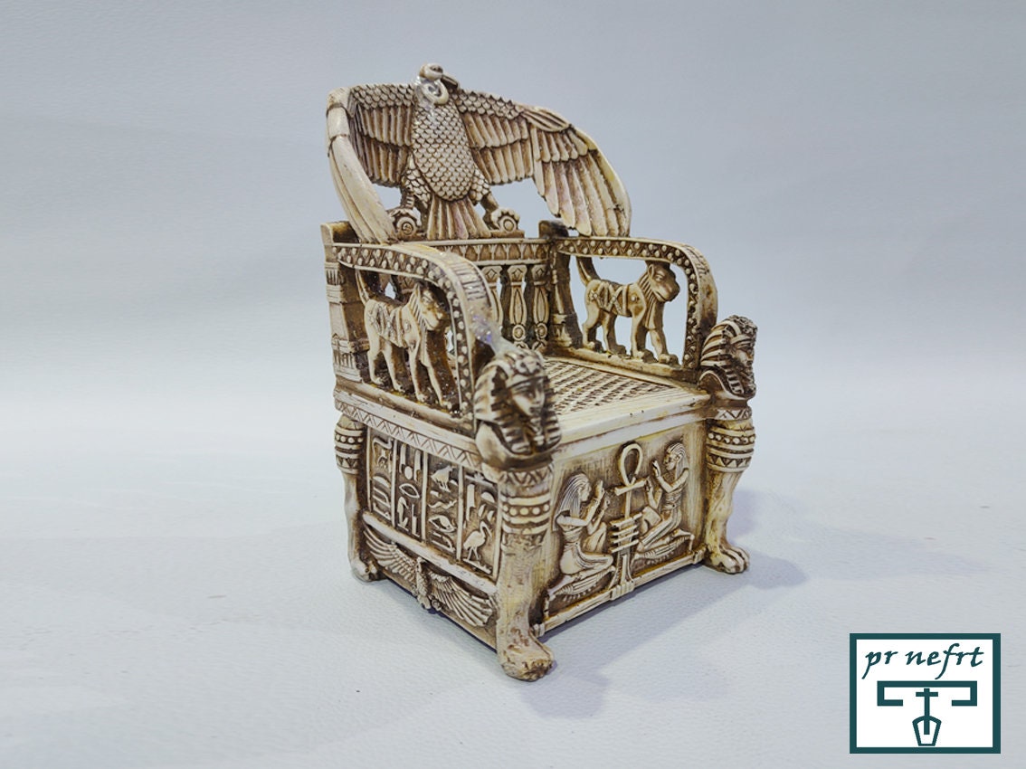 Unique Egyptian King Chair Jewelry Box, Egyptian Chair, Pharaonic Chair ...