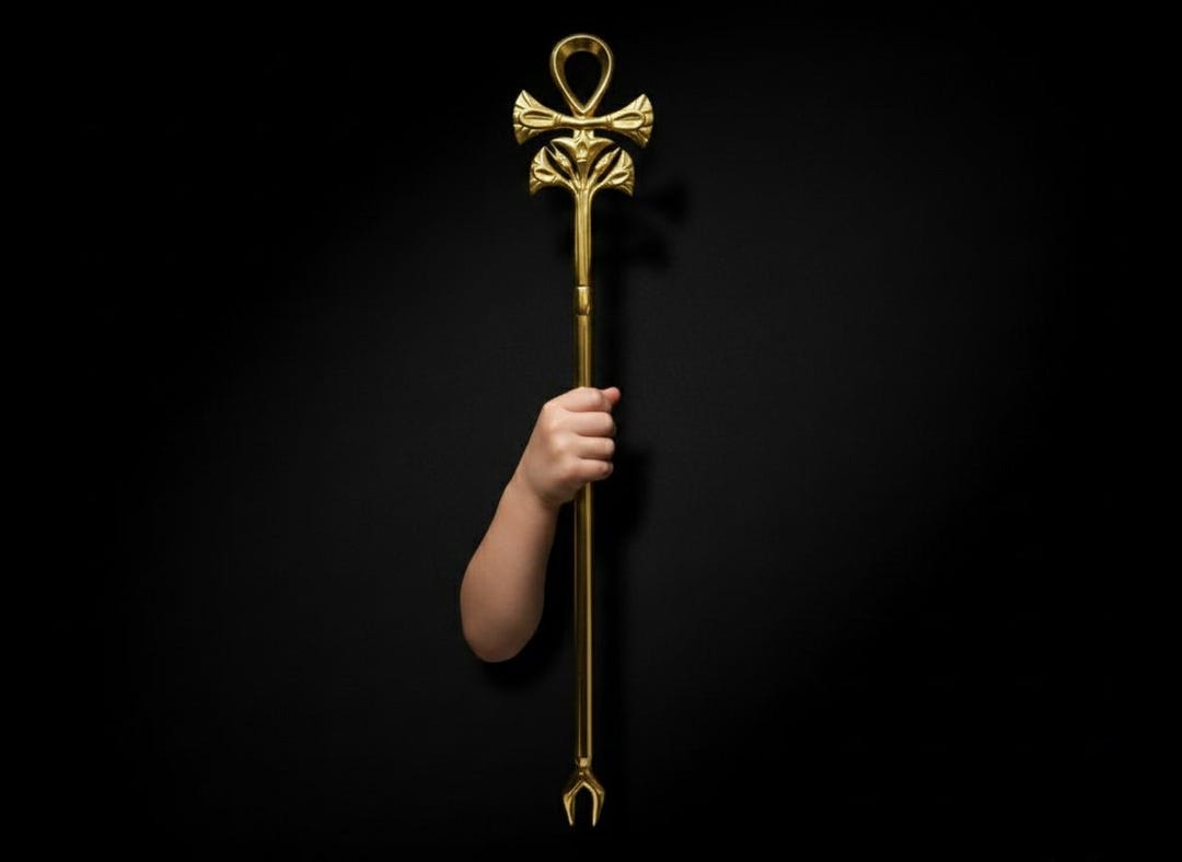 Lotus Flower Scepter. Ankh Scepter. Pharaonic Ankh Scepter: Egyptian ...