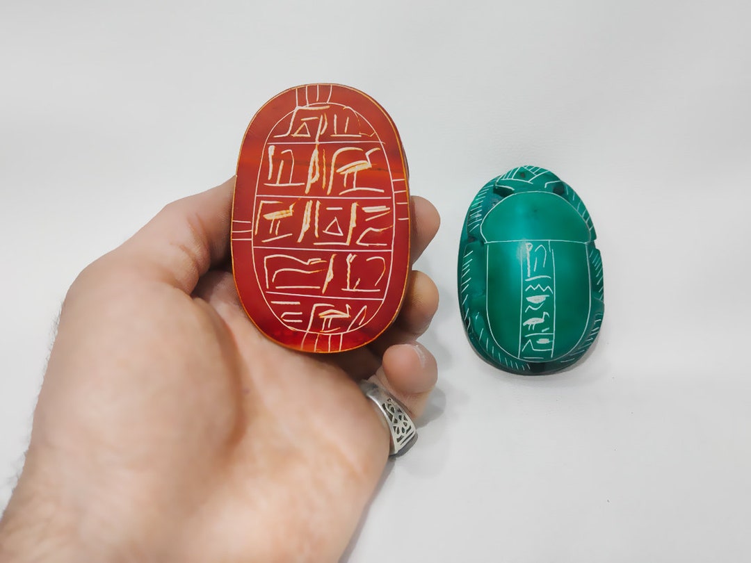 Rare Egyptian Scarab Amulet. Scarab Distinctive Ancient Writing. Scarab ...