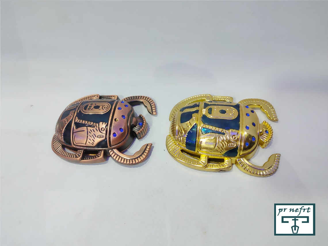 Egyptian Scarab Pharaonic Scarab. Scarab of Glazed Metal. - Etsy