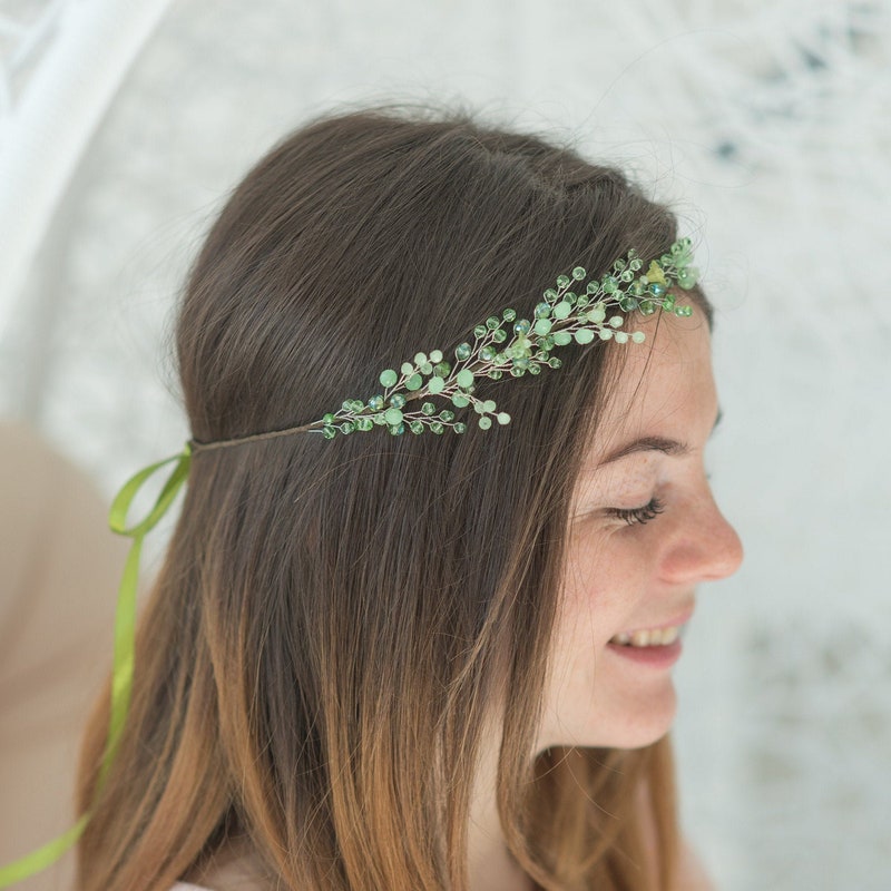 Green Headpiece - Etsy