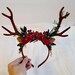 Reindeer Antler Headband Christmas Headband Woman Red Christmas ...