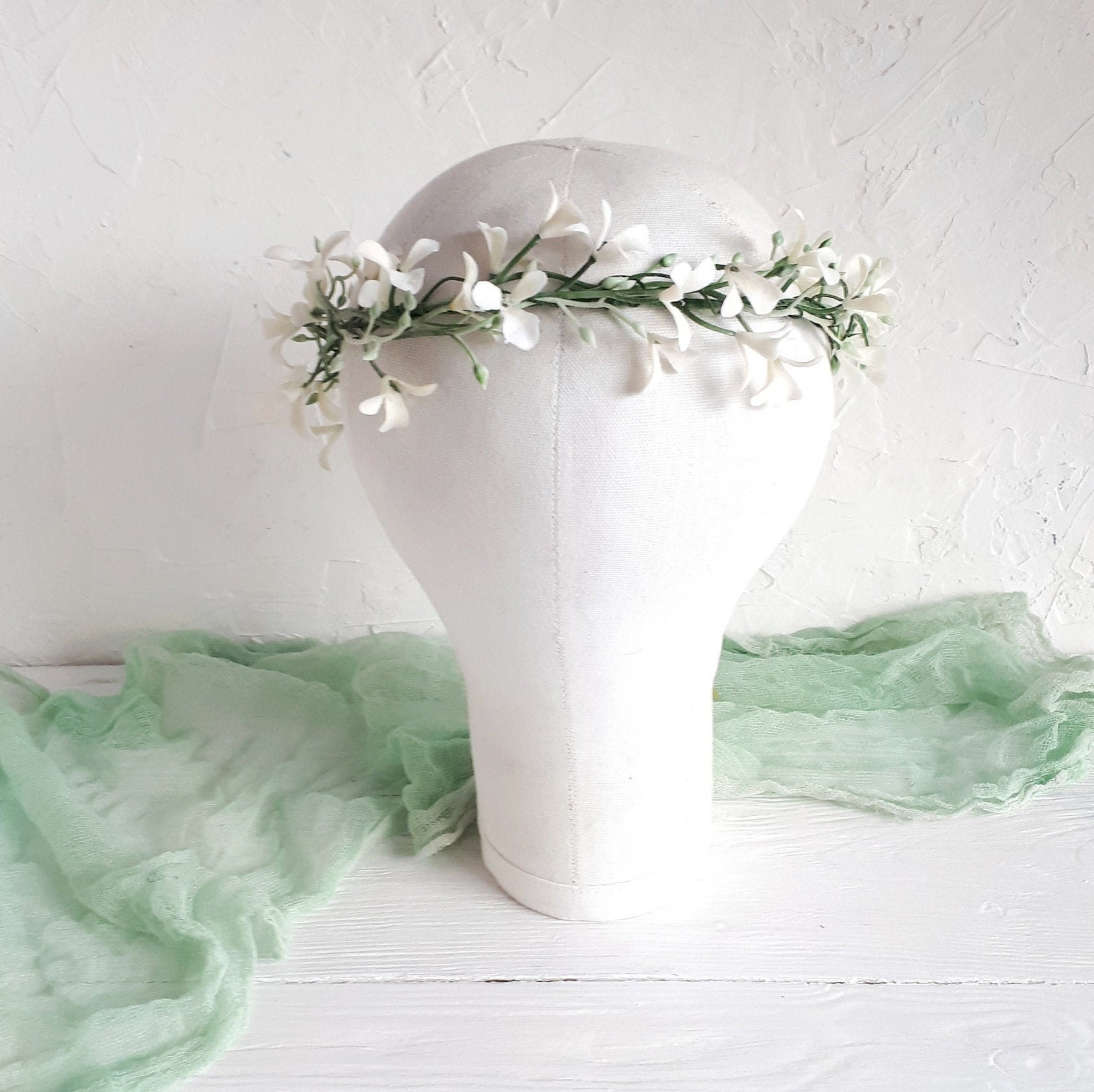 Greenery Woodland Crown Cottagecore Wedding Headpiece - Etsy