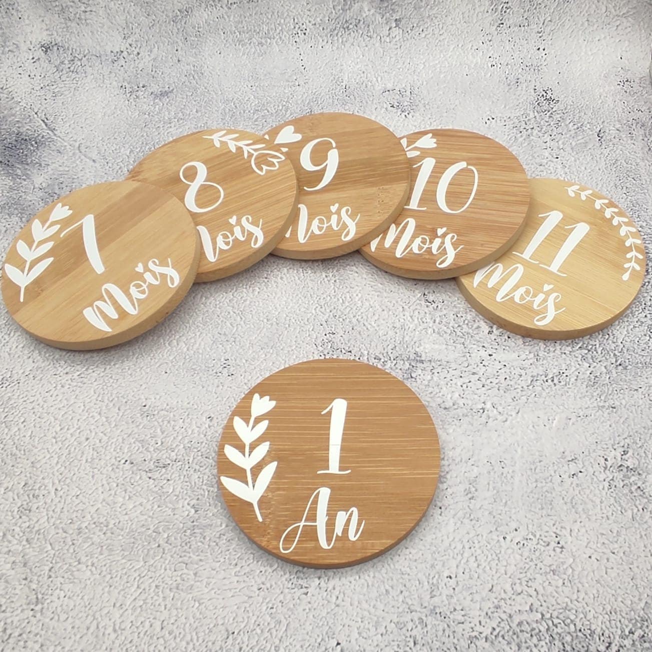 Wooden Step Cards Birth Milestone Cards Baby Milestone Cards Pregnancy ...